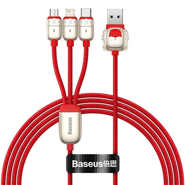 Baseus Year Of The Tiger One-for-Three Data Cable USB to M+L+C